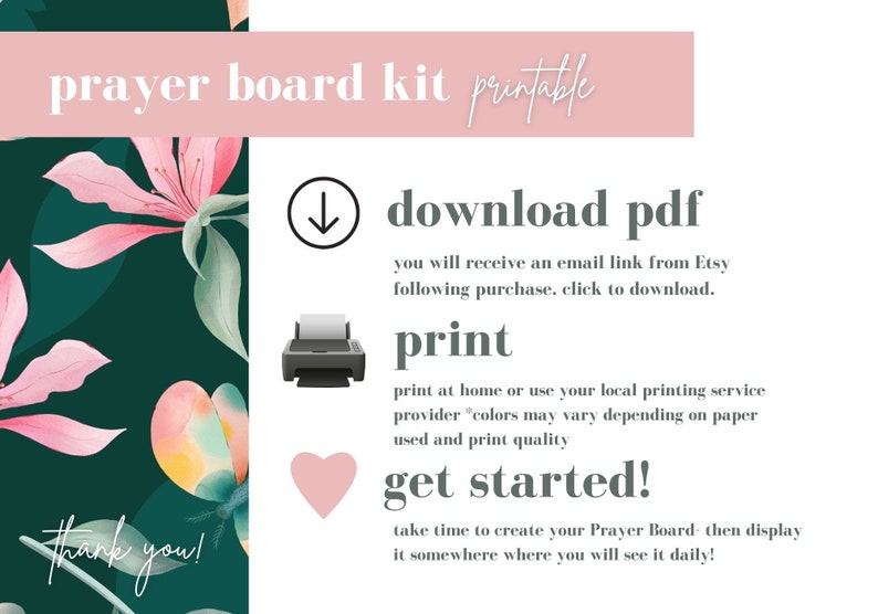 Prayer Board Kit Printable Daily Prayer Board Bible Verse - Etsy