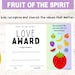 Fruit of the Spirit Awards, Printable Fruit of the Spirit Certificate ...