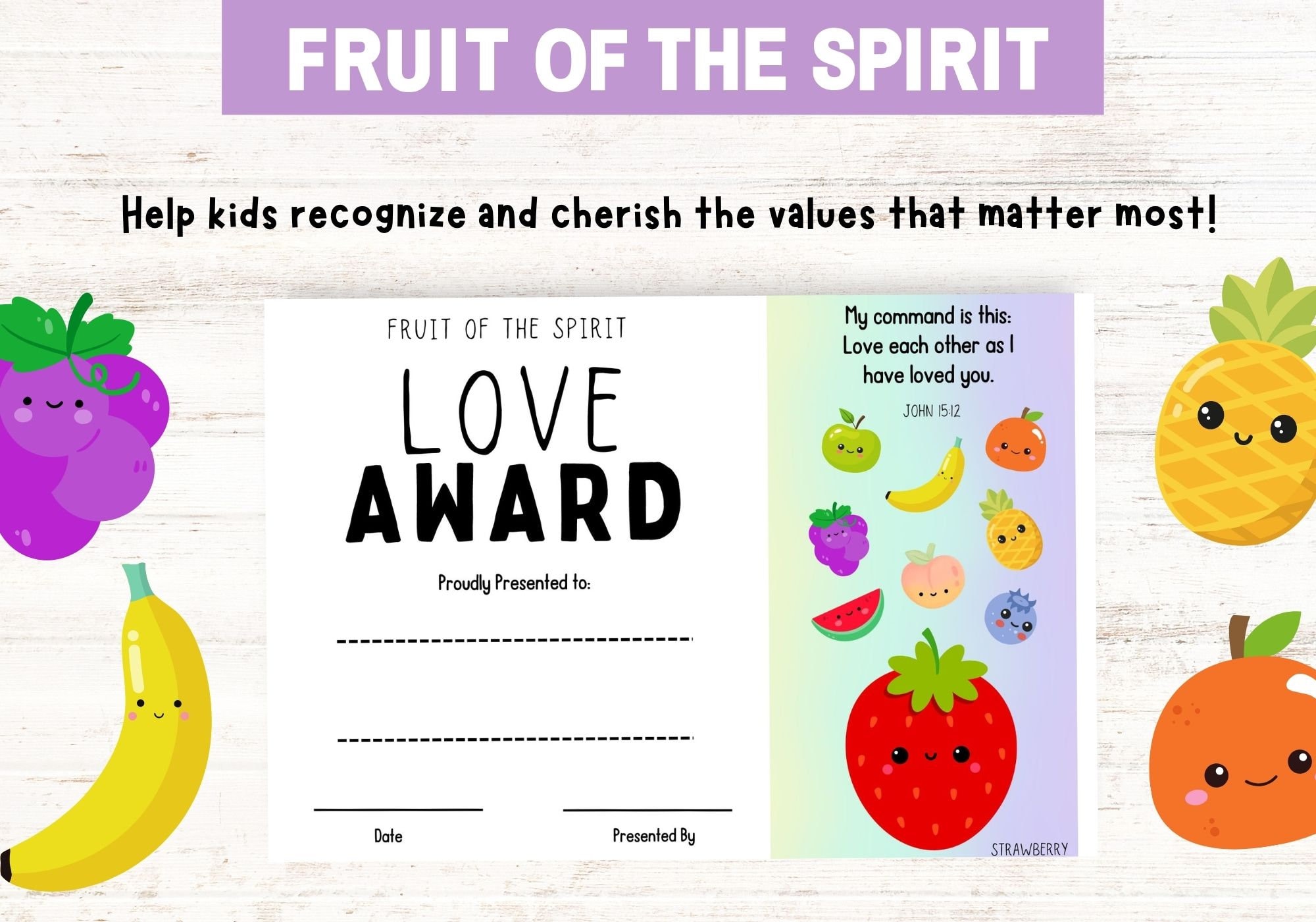 Fruit of the Spirit Awards, Printable Fruit of the Spirit Certificate ...