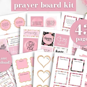 Prayer Board Printable, Prayer Cards, Christian Wall Collage, Bible ...
