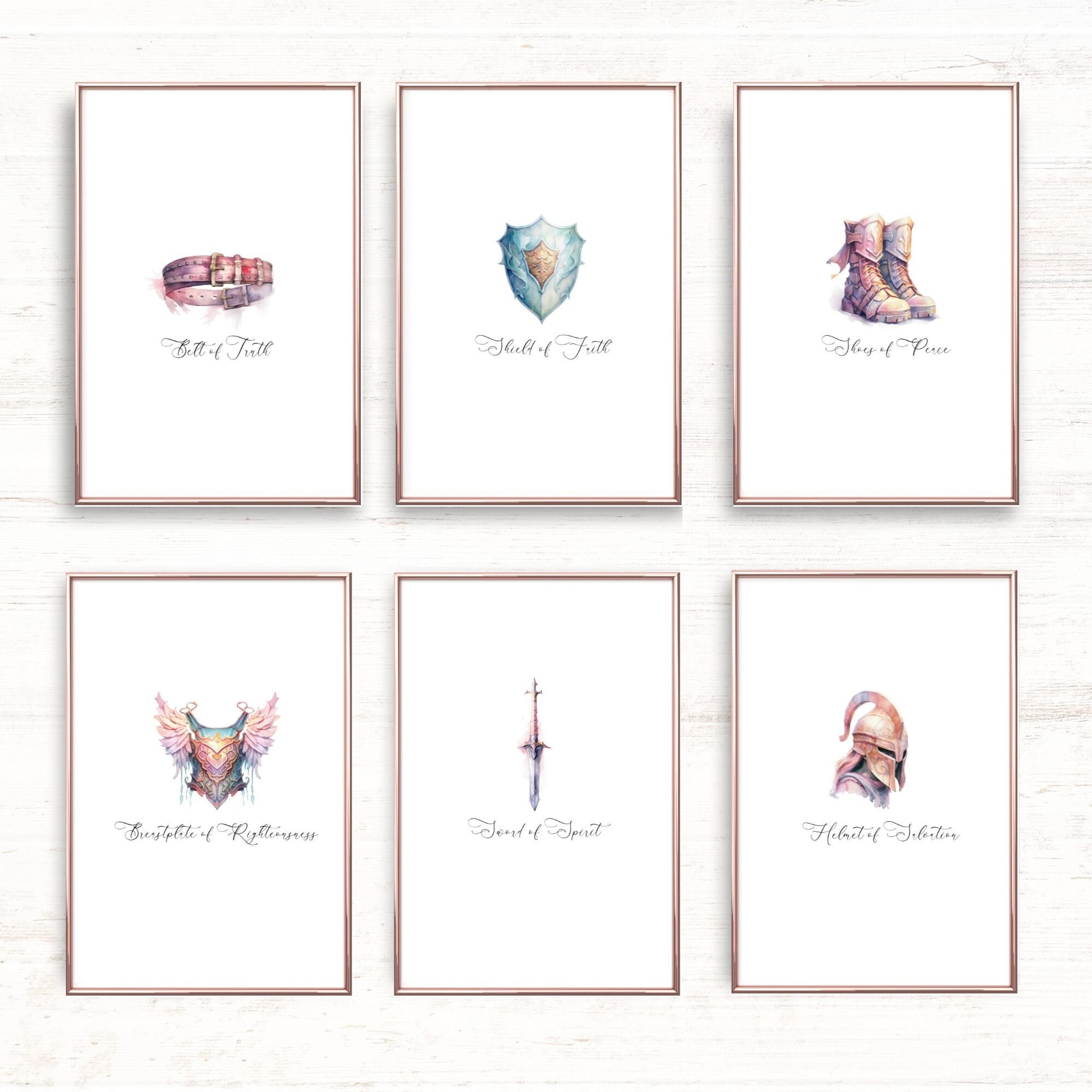 Armor of God Printable Full Armor of God Wall Art Watercolor - Etsy UK