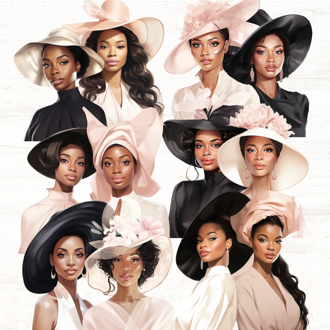 Church Ladies Clipart, Black Woman PNG, Christian PNG, Church Lady Clipart, Praying Sisters Pngs ...