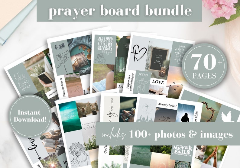 Prayer Board Bundle, Prayer Board Party Printables, Christian Prayer ...