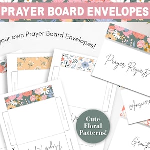 Printable Prayer Board Envelopes, Prayer Board Party Kit, Prayer Wall ...