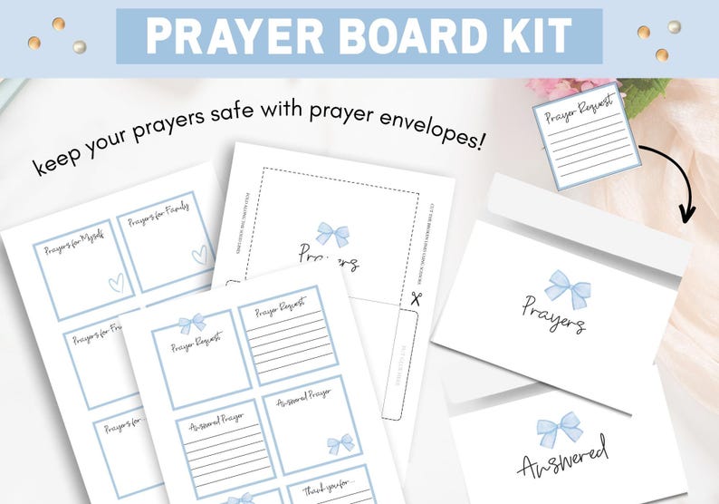 2026 Prayer Board Kit, Printable Women's Prayer Board, Prayer Request ...