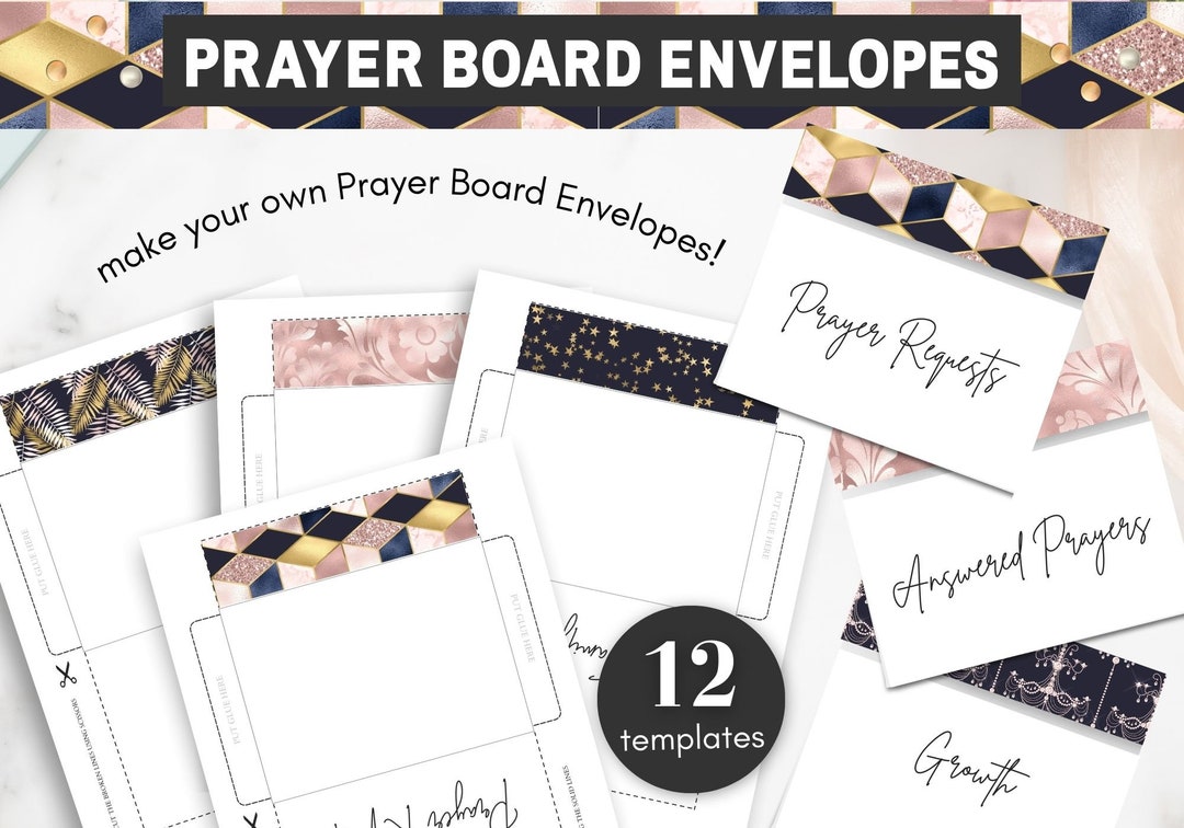 Printable Prayer Board Envelopes, Prayer Board Party Kit, Prayer Wall ...