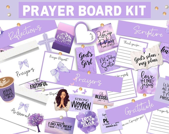 Pink Prayer Board Kit 2026, Printable Girls Prayer Board, Prayer ...
