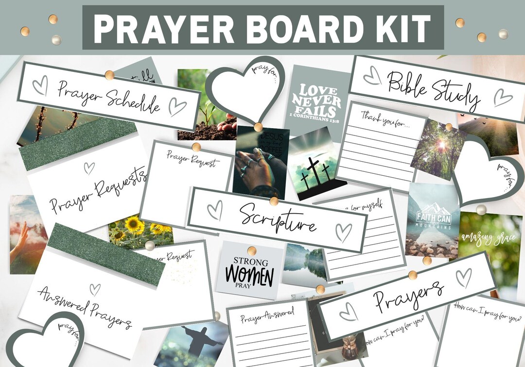 Prayer Board Kit 2026, Printable Prayer Board for Women, Prayer Request ...