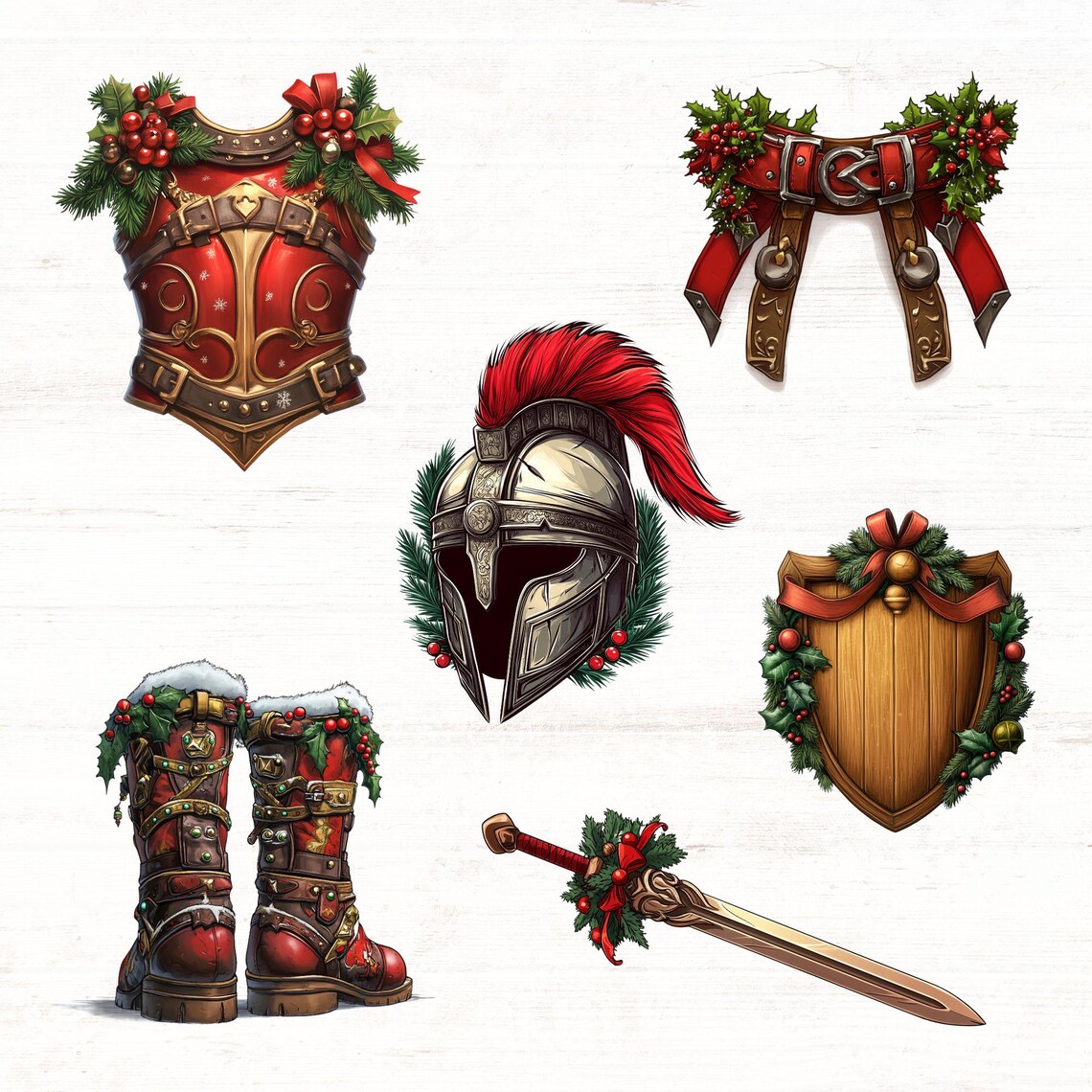 Christmas Armor of God Clip Art, Full Armor of God Pngs, Ephesians 6 ...