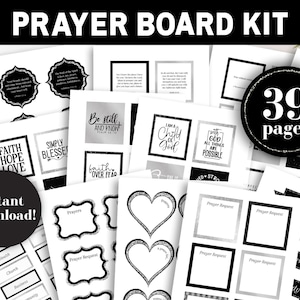 Prayer Board Kit Printable, Prayer Party Kit, Christian Wall Collage ...