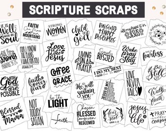 Scripture Scraps Printable, Girls Prayer Board Faith Bible Journal ...