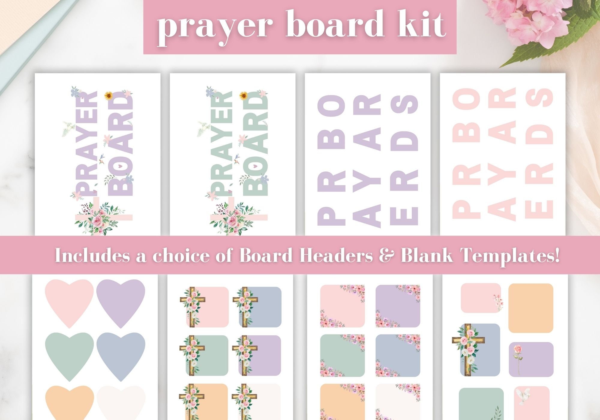 Prayer Board Printable Daily Prayer Board Bible Verse Cards - Etsy