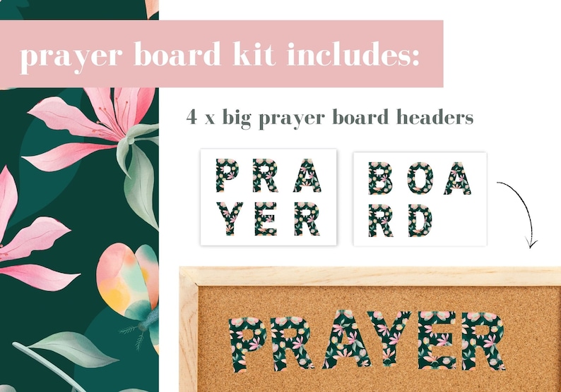 Prayer Board Kit Printable Daily Prayer Board Bible Verse - Etsy
