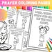 Kids Prayer Coloring Activity, Printable Bible Coloring Pages ...