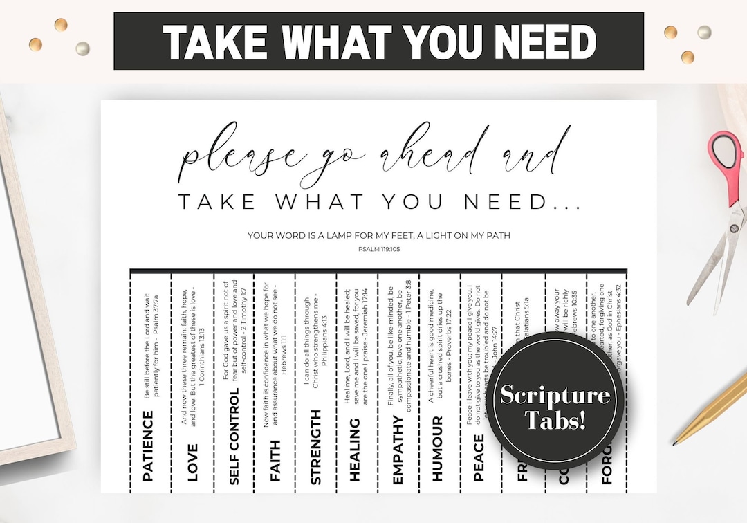 Christian Take What You Need Printable, Christian Bulletin Board, Bible ...