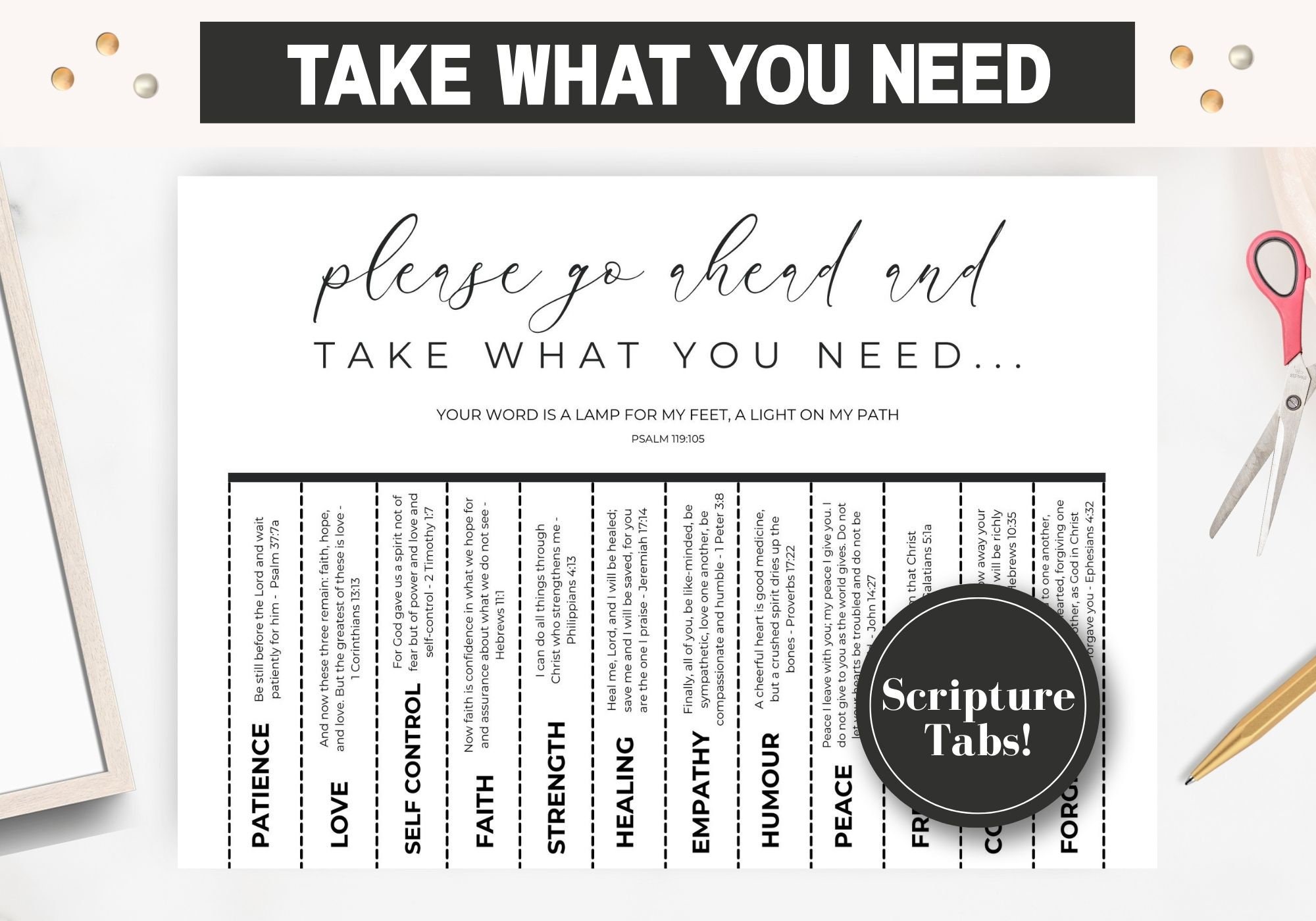 Christian Take What You Need Printable, Christian Bulletin Board, Bible ...