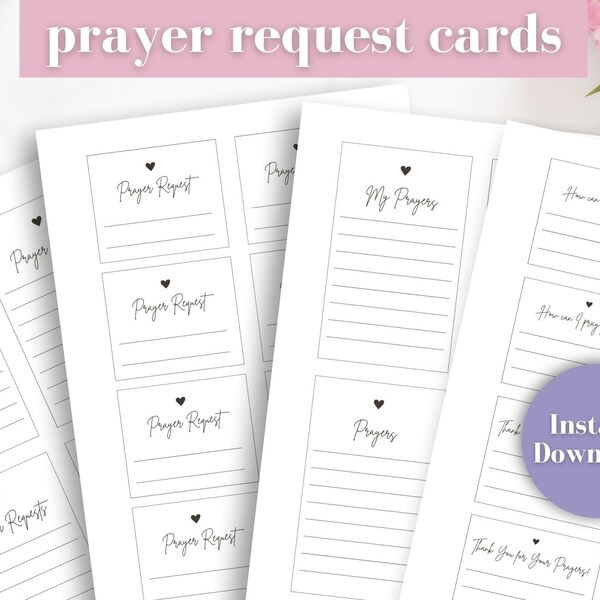 Prayer Request Cards - Etsy