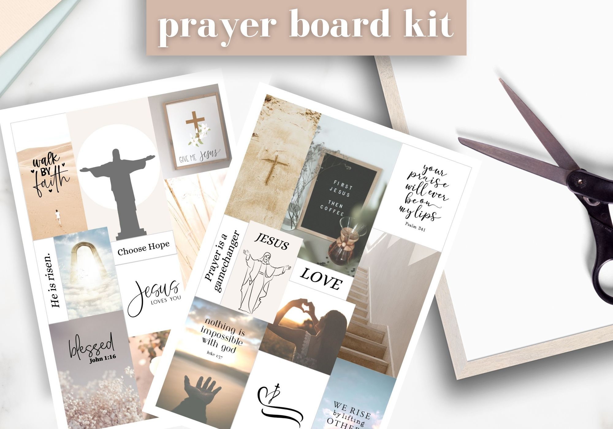 Prayer Board Printable Kit Prayer Board Ideas Daily Prayer - Etsy