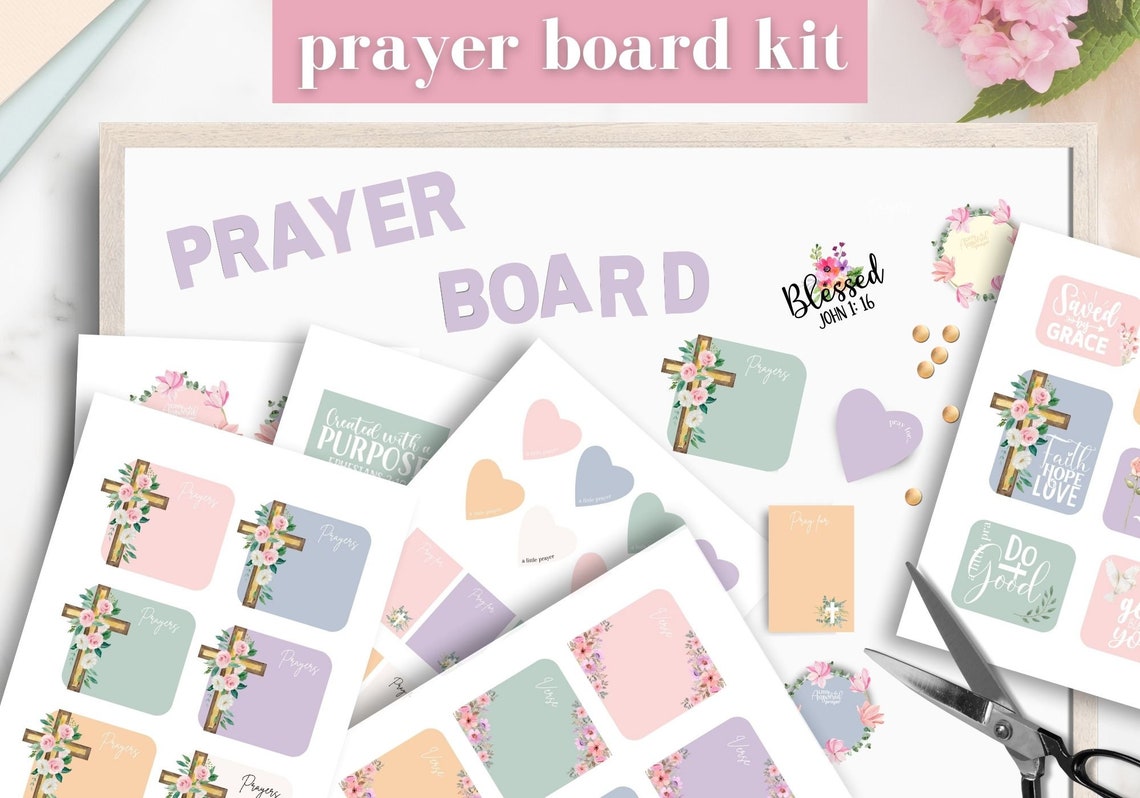 Prayer Board Printable Daily Prayer Board Bible Verse Cards - Etsy
