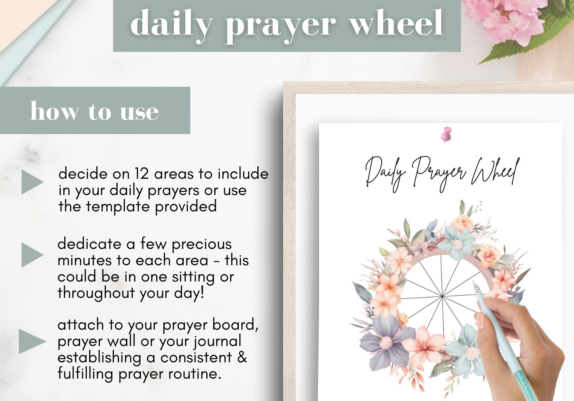 Daily Prayer Wheel Printable Prayer Routine Prayer Board - Etsy