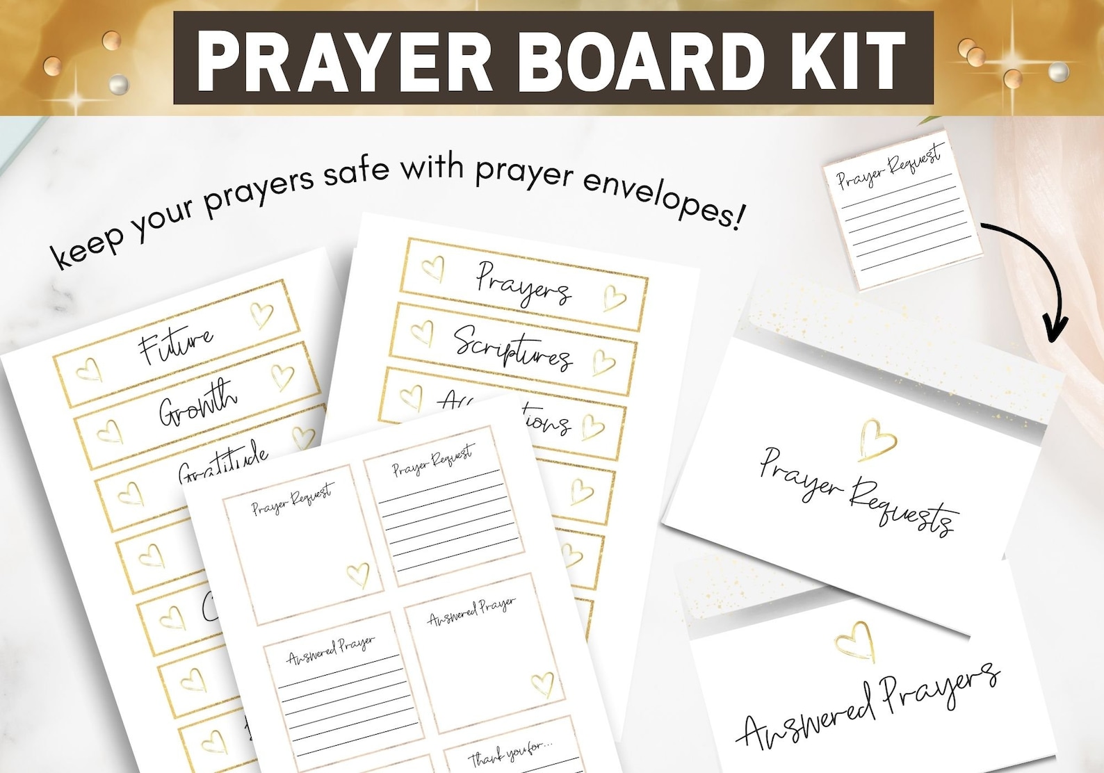 Prayer Board Kit 2026, Printable Prayer Board for Women, Prayer Request ...