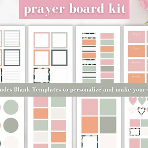 Prayer Board Kit Printable, Daily Prayer Board, Bible Verse Cards ...