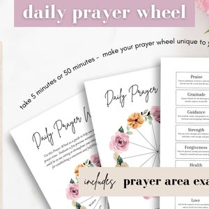 Daily Prayer Wheel Printable, Prayer Routine, Prayer Board Kit - Etsy