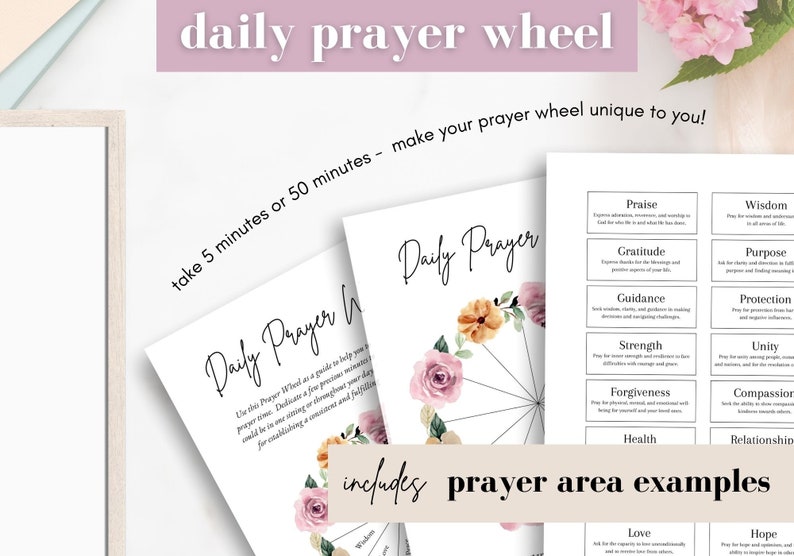 Daily Prayer Wheel Printable Prayer Routine Prayer Board Kit - Etsy