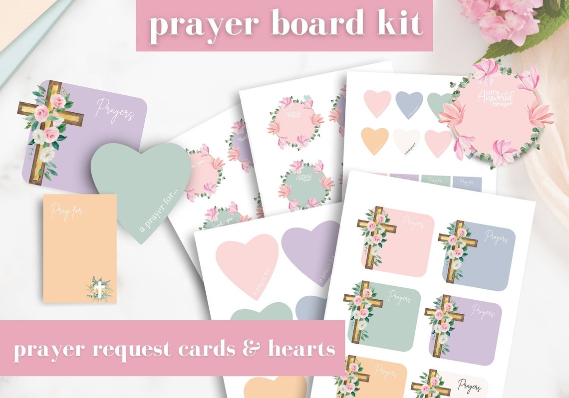 Prayer Board Printable Daily Prayer Board Bible Verse Cards - Etsy
