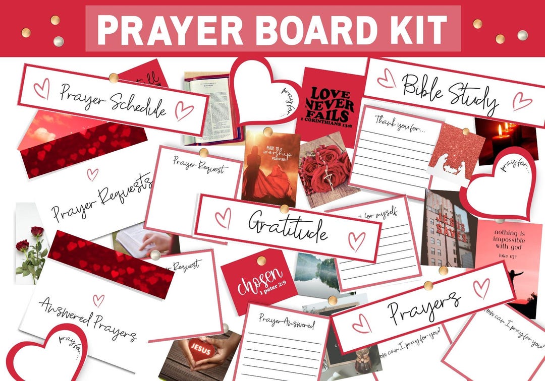 Prayer Board Kit 2026, Printable Prayer Board for Women, Prayer Request ...