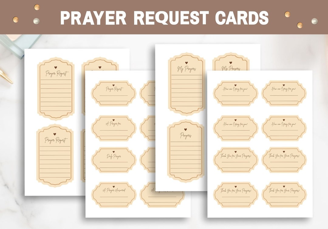 Prayer Request Cards, Printable Prayer Board Stickers, Thank You for ...