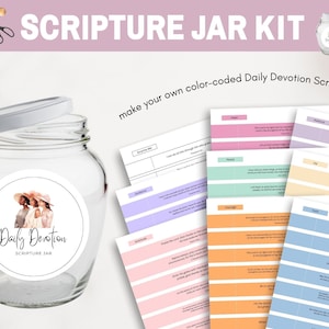 Scripture Jar Printable, Make Your Own Scripture Jar, Prayer Jar ...