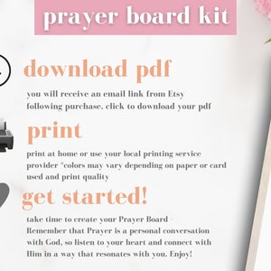 Prayer Board Kit Printable, Daily Prayer Board, Bible Verse Cards ...