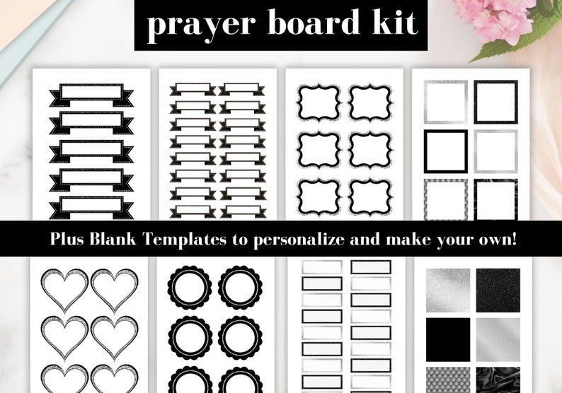 Prayer Board Kit Printable, Prayer Party Kit, Christian Wall Collage ...