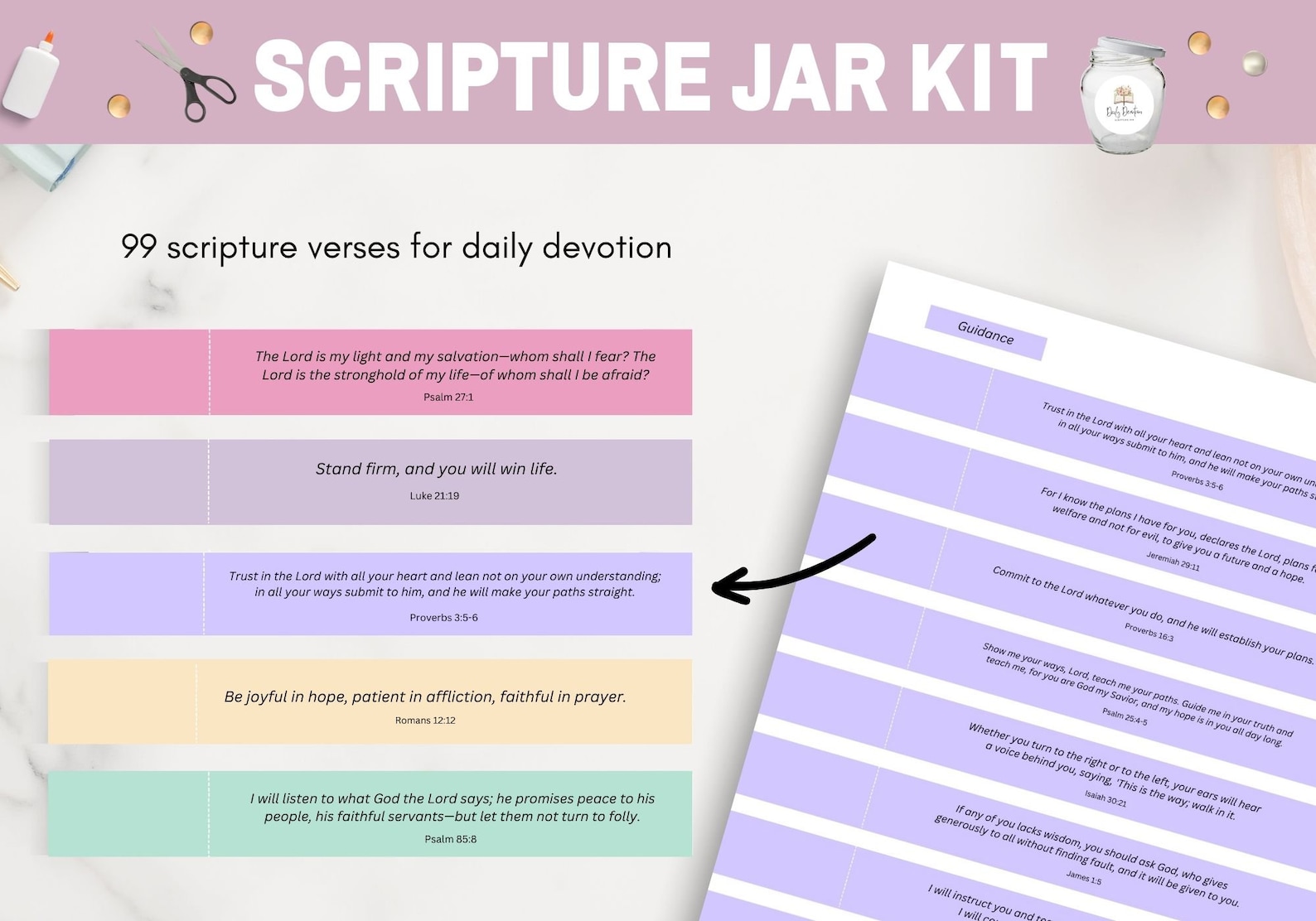 Scripture Jar Printable, Make Your Own Scripture Jar, Prayer Jar ...