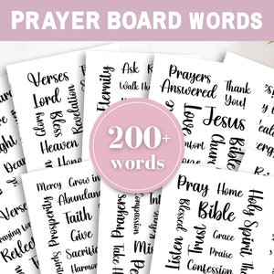 Prayer Board Words, Printable Christian Words & Phrases, Inspirational ...