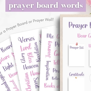 Prayer Board Words, Printable Christian Words & Phrases, Prayer Board ...