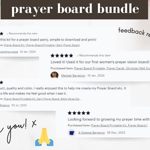 Big Prayer Board Bundle, Prayer Board Party Printables, Christian ...