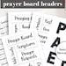 Prayer Board Printable, Daily Prayer Board, Prayer Board Headings ...