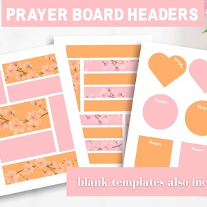 Prayer Board Headings Kit, Prayer Board Printable for Women, Family ...