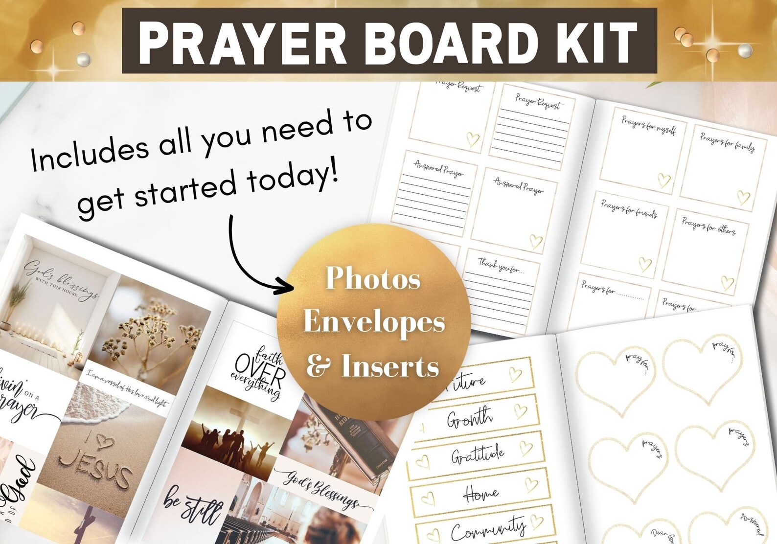 Prayer Board Kit 2026, Printable Prayer Board for Women, Prayer Request ...