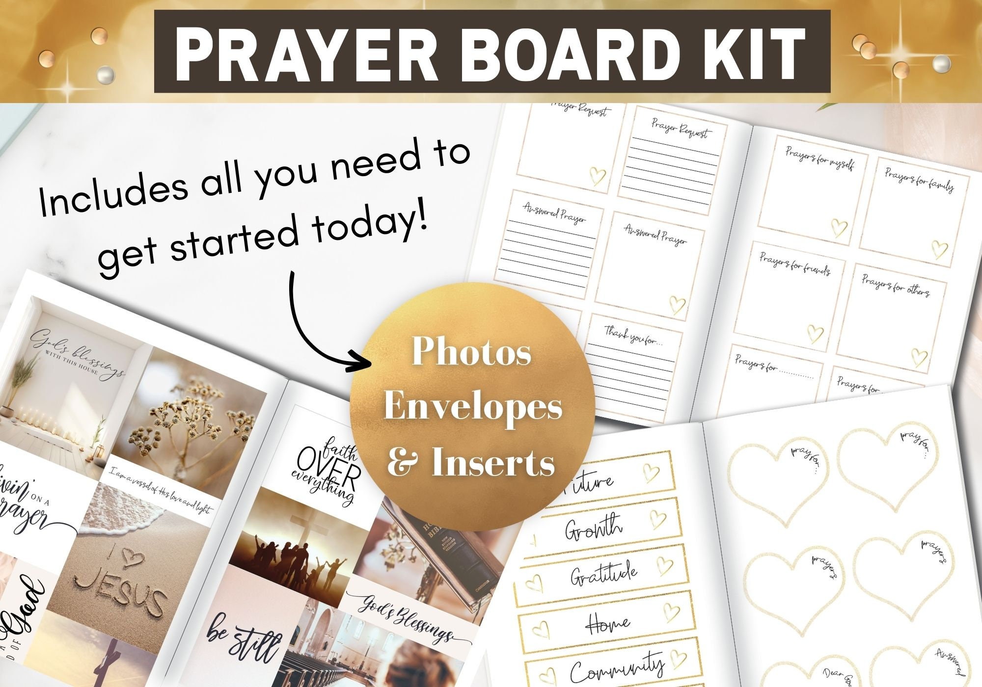 Prayer Board Kit 2026, Printable Prayer Board for Women, Prayer Request ...