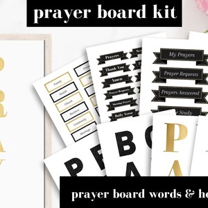 Prayer Board Kit, Printable Prayer Party Kit, Christian Wall Collage ...