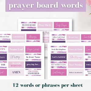 Prayer Board Words Printable, Daily Prayer Board, Words of Faith ...