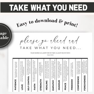 Christian Take What You Need Printable, Christian Bulletin Board, Bible ...