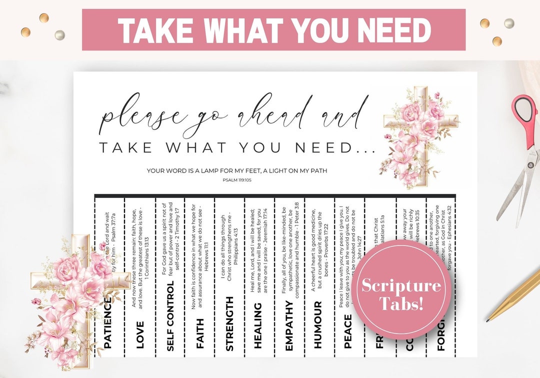 Christian Take What You Need Printable, Christian Bulletin Board, Bible ...