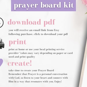 Purple Prayer Board Printable, Prayer Cards, Christian Prayer Wall ...