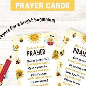 Back to School Prayer Cards, Back to School Prayers, Prayer Tag ...