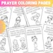 Kids Prayer Coloring Activity, Printable Bible Coloring Pages ...