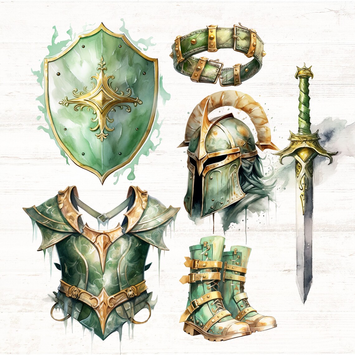 Armor of God Clip Art Full Armor of God Pngs Ephesians 6 - Etsy